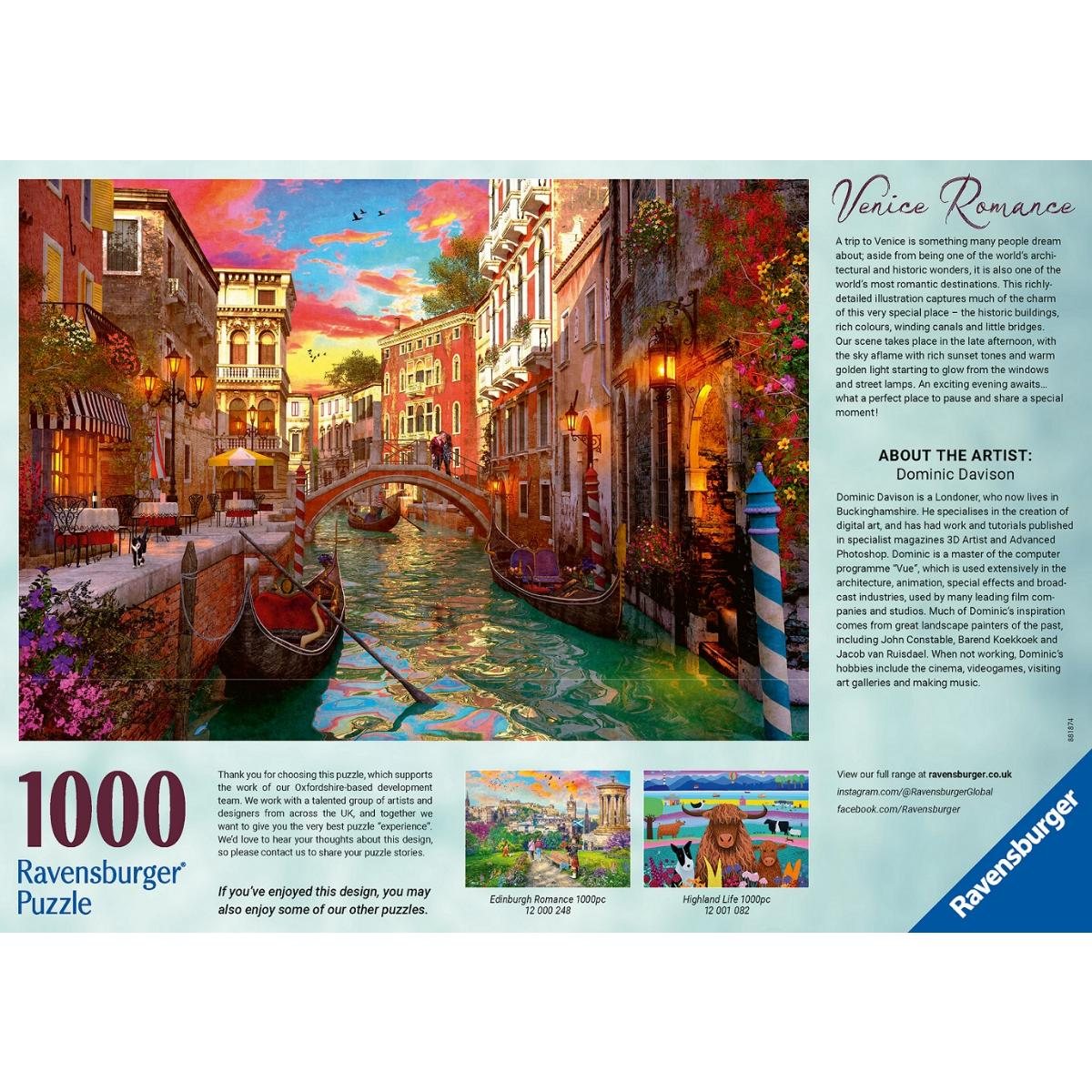 Venice Romance 1000 Piece Jigsaw Puzzle | Foyles