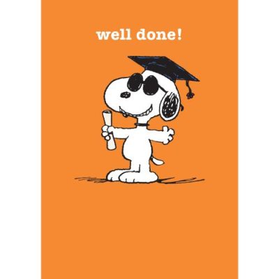 Well Done Graduation! Snoopy Greeting Card | Foyles